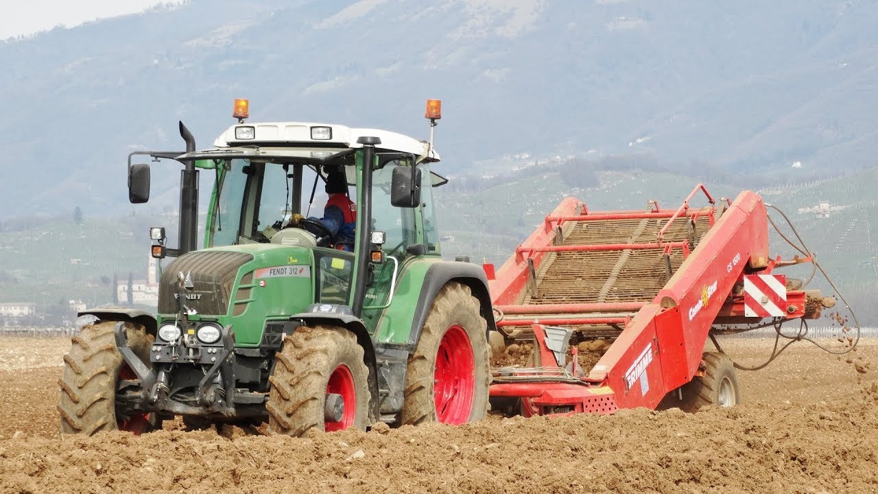 Potatoes Soil Preparation | Fendt 312 + Grimme CombiStar 1500 / Steyr ...
