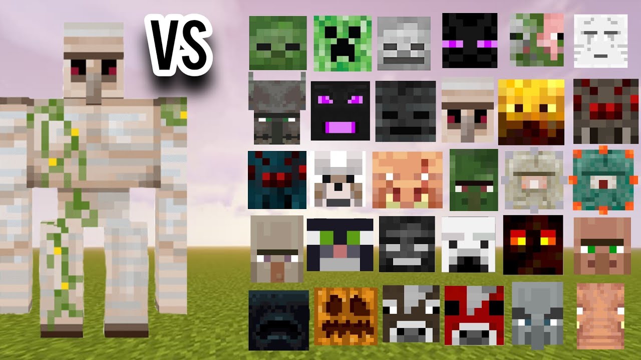 IRON GOLEM vs ALL MOBS | Minecraft Mob Battle - YouTube