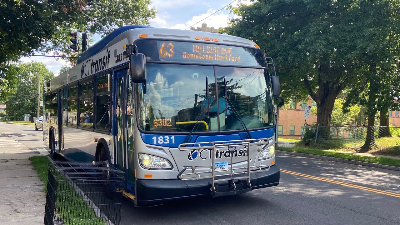Bus Ride | CTtransit #1831 on the 63 Hillside Avenue to Downtown ...