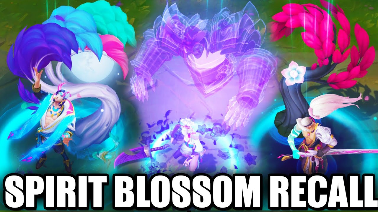 All Spirit Blossom Skins Recall Animations (League of Legends) - YouTube