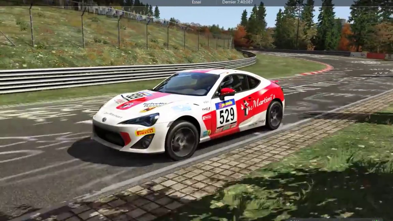 Assetto corsa - TOYOTA GT86 ADJUSTABLE 7:31:55 BTG NORDSCHLEIFE - YouTube