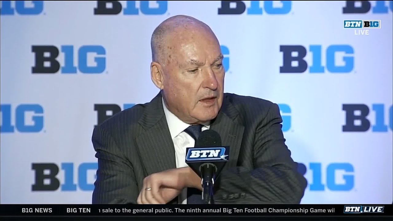 Big Ten Commissioner Jim Delany Speaks with the Media | 2019 B1G Men's ...