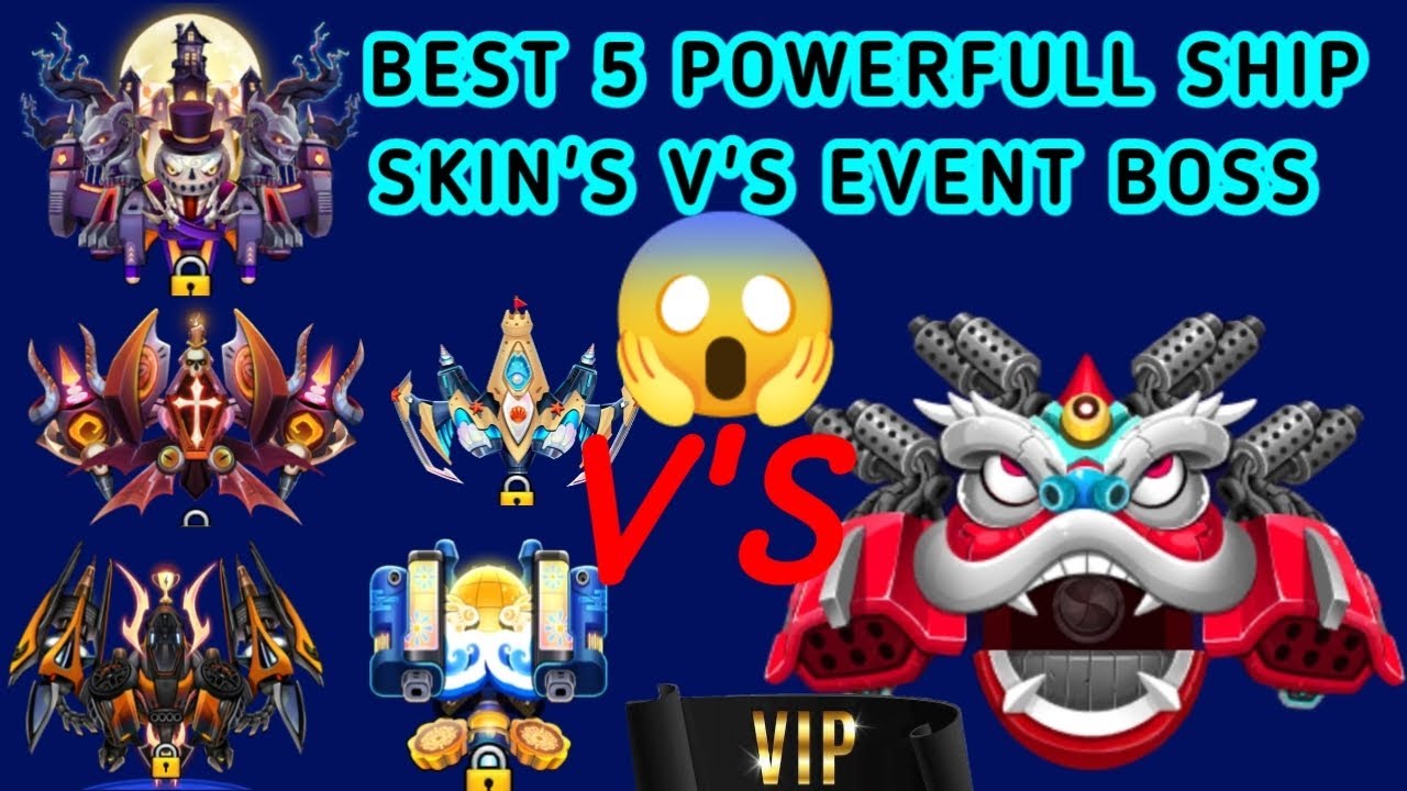 Space Shooter Gameplay To Best 5 Powerfull Ship Skin's V'S Event Boss 😱 ...