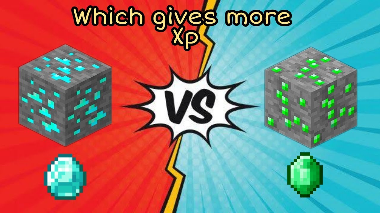 Which gives more Xp diamond or emerald in Minecraft. - YouTube