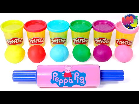 🐷 PEPPA PIG enseña los COLORES del ARCOÍRIS con PLAY DOH  🌈
