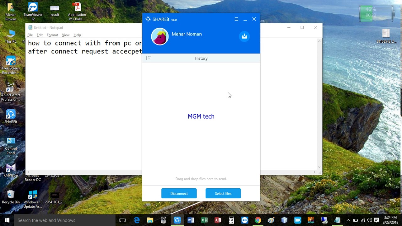 How to Share file PC to PC by using Shareit - YouTube