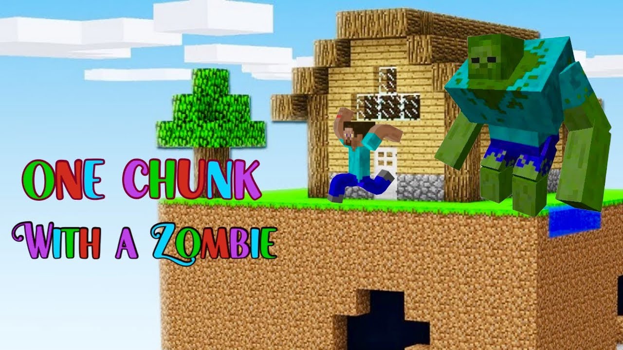 Surviving One Chunk With A Full Netherite Zombie - Minecraft Challenge ...