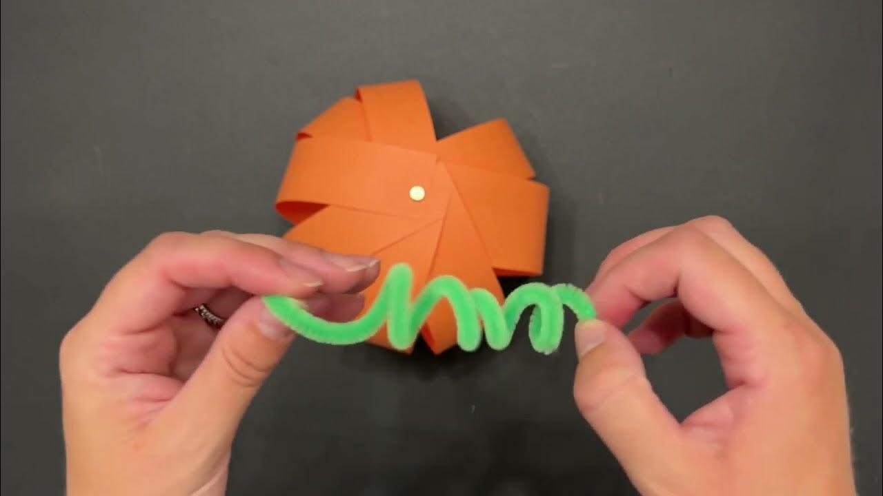 3D Pumpkin Craft for Halloween Sunday School Lesson - YouTube