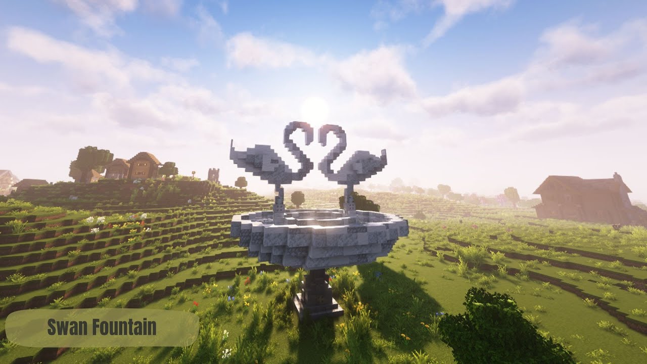 Swan Fountain | Minecraft Build Tutorial - YouTube