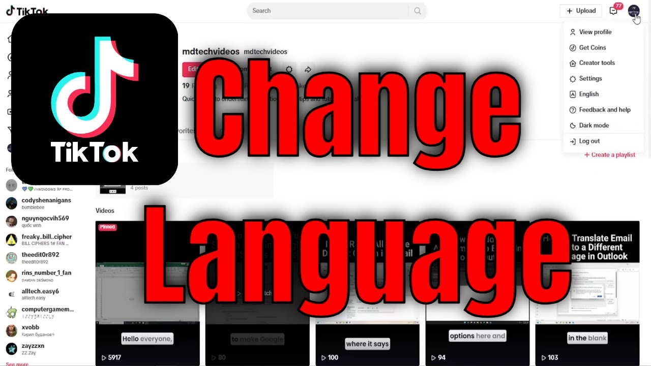 How To Change Your TikTok Language on PC [2026] - YouTube