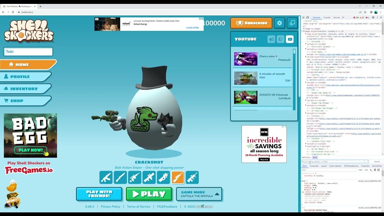 Shell Shockers 🍳egg glitch - YouTube