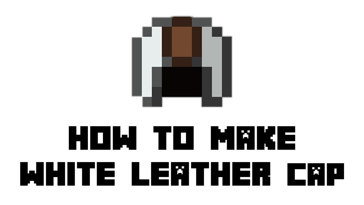 Minecraft Survival: How to Make White Leather Cap - YouTube
