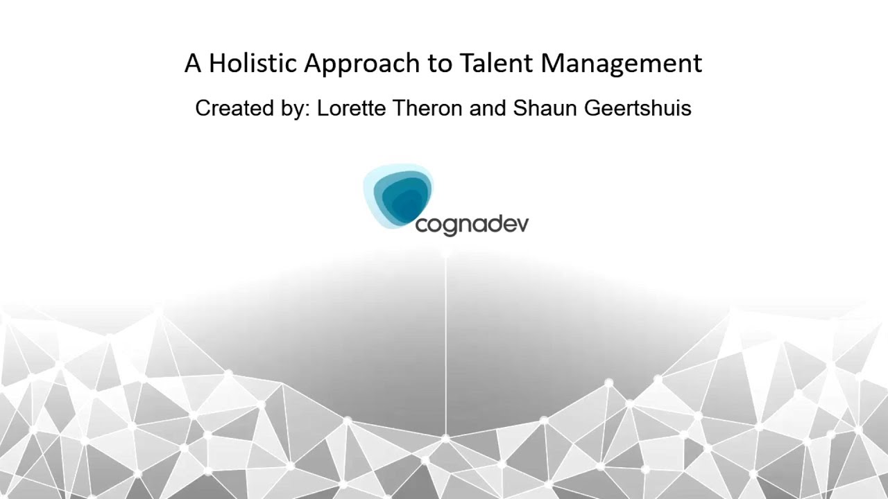 A holistic approach to talent management - YouTube