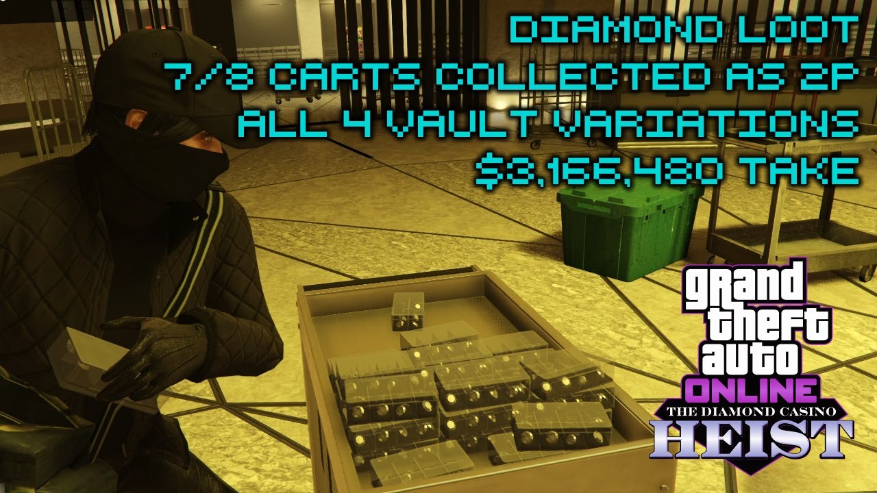 The Diamond Casino Heist: Collecting 7/8 Carts With 2 Players In Every ...