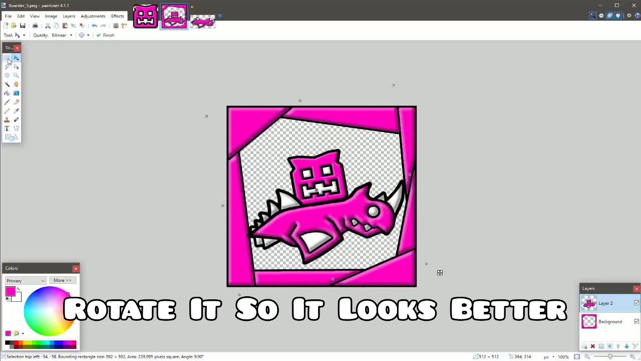 How to Make a Cool GD Channel Icon in Paint.net - YouTube