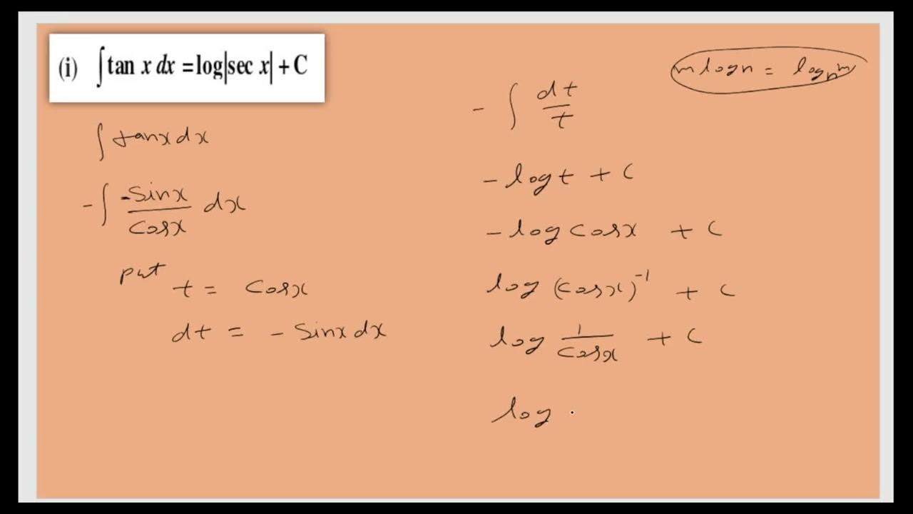 integration by substitution part 1 - YouTube