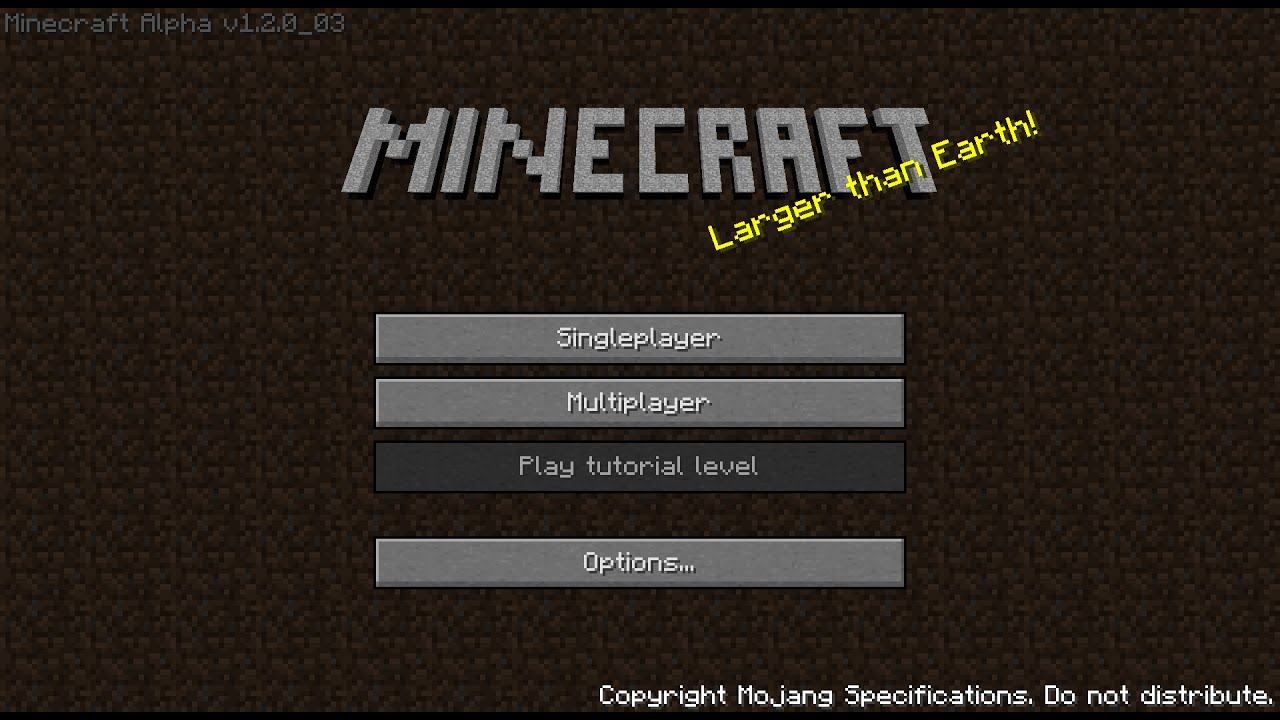 MInecraft Alpha 1.2.0_03 Creepy Gameplay - YouTube