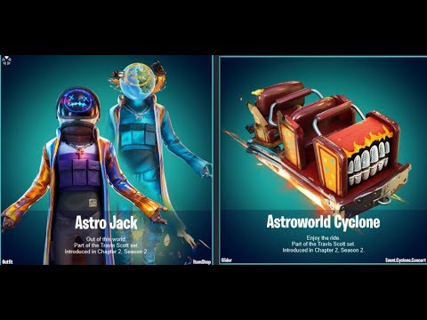 Fortnite New Free Astro Jack skin with FREE Astroworld cyclone gliders ...