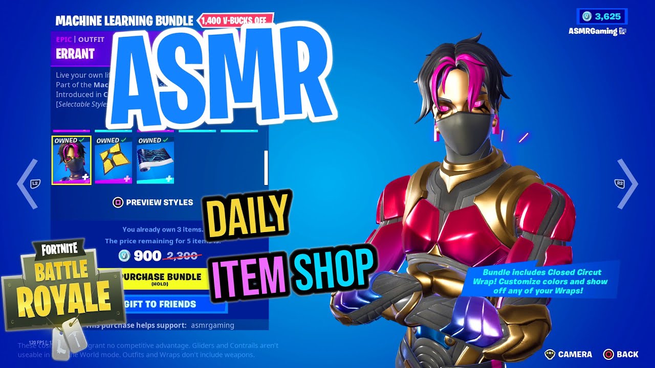 ASMR Fortnite Errant and Glitch Skins Are Back! Daily Item Shop 🎮🎧 ...