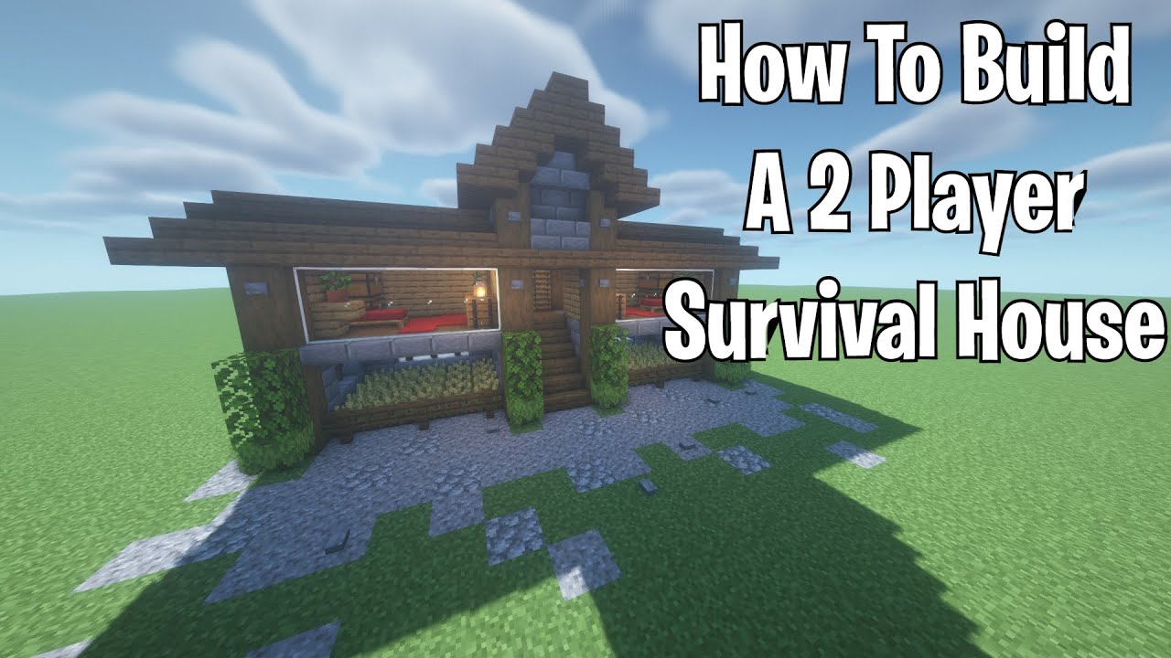 Minecraft: Survival Starter House, For 2 Players - YouTube