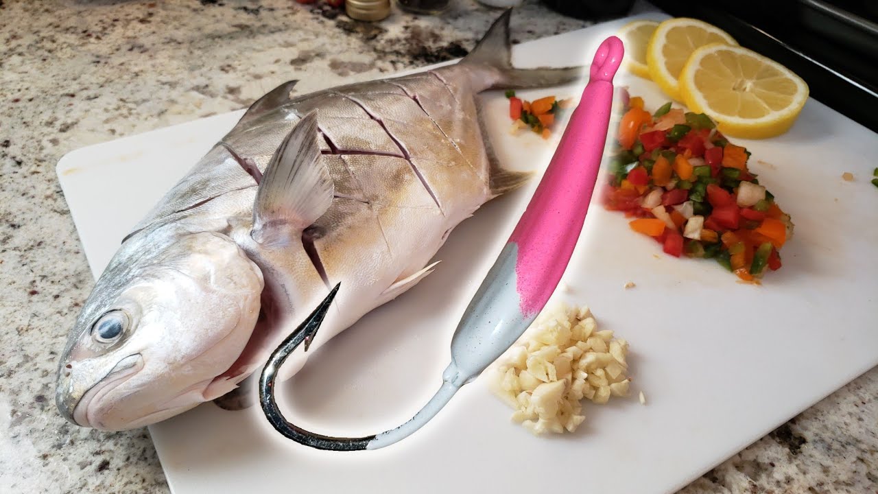 Try this lure! - Pompano Jig Catch, Clean, Cook - YouTube