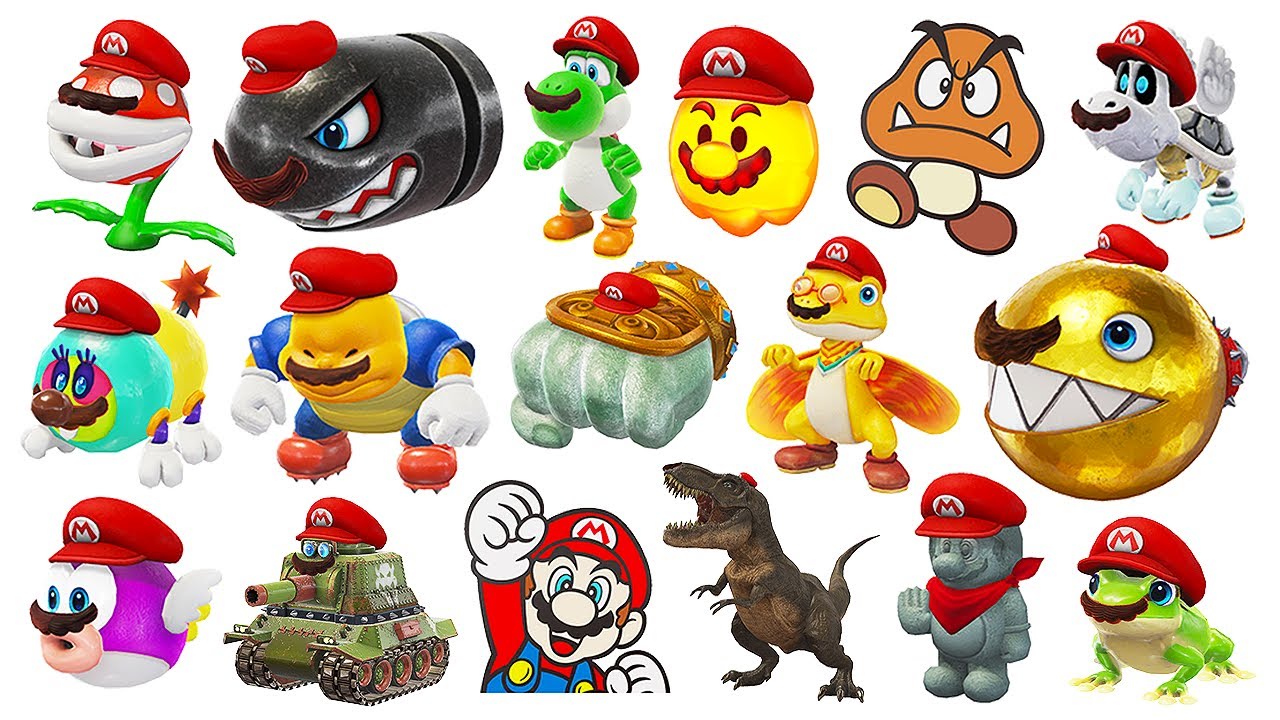 Super Mario Odyssey - All Capture Transformations - YouTube