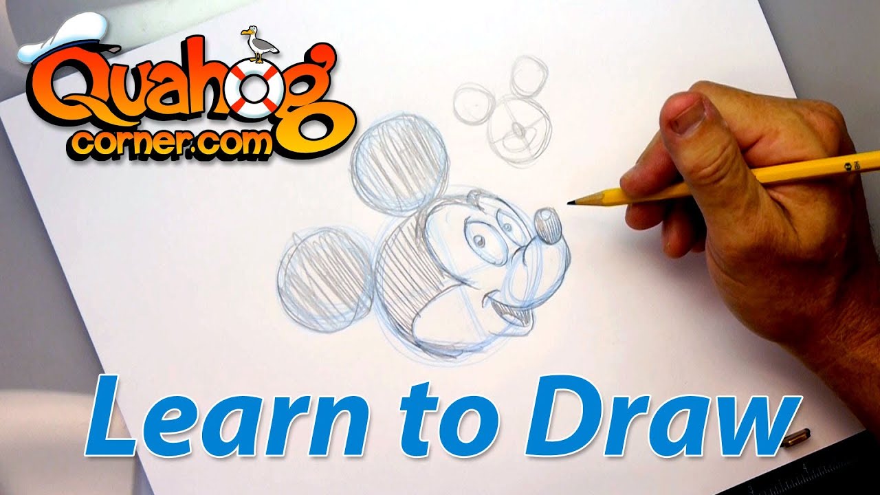 Quahog Corner: Drawing Lesson - How to draw Mickey Mouse - YouTube