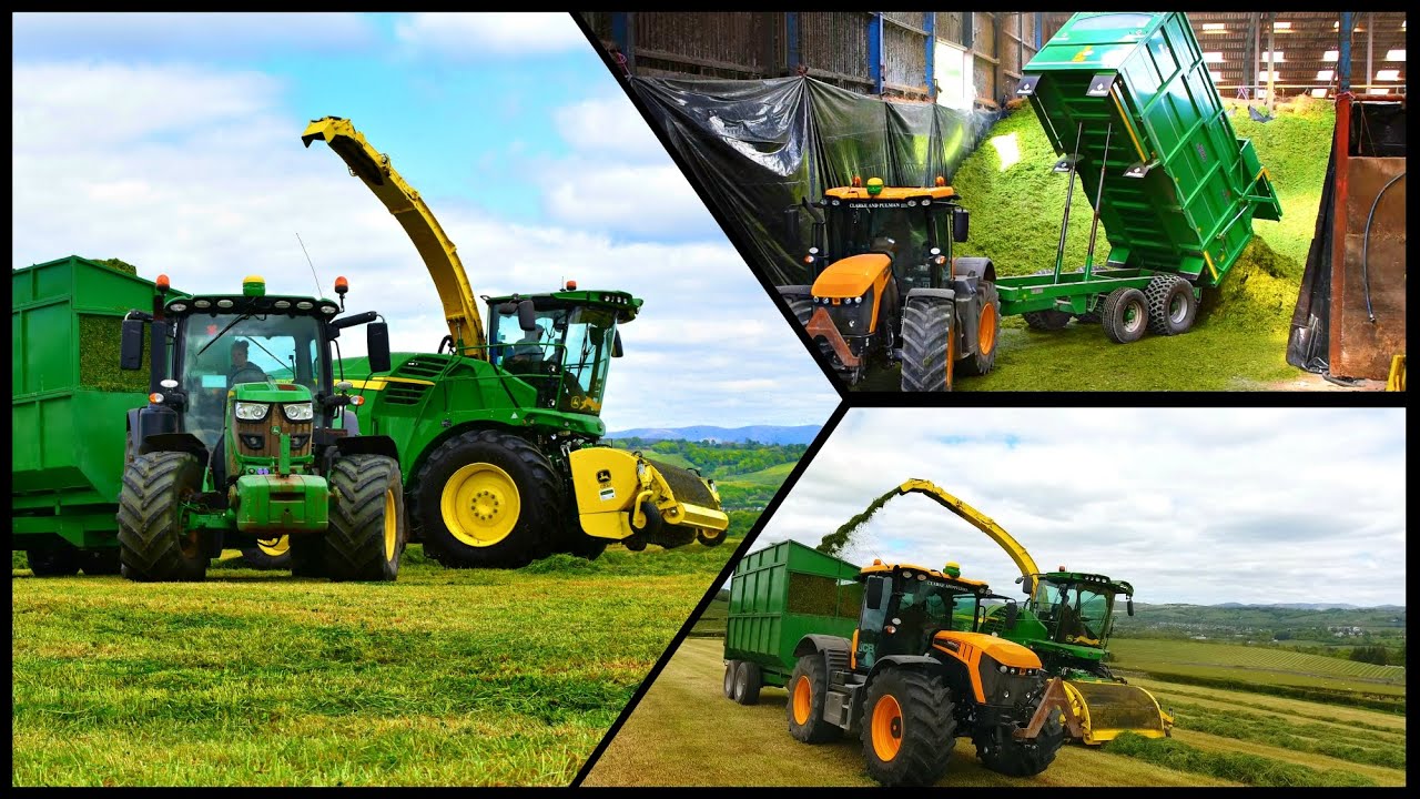 Silage 2020 ~ 6 Tractors ~ 1 Forage Harvester - YouTube