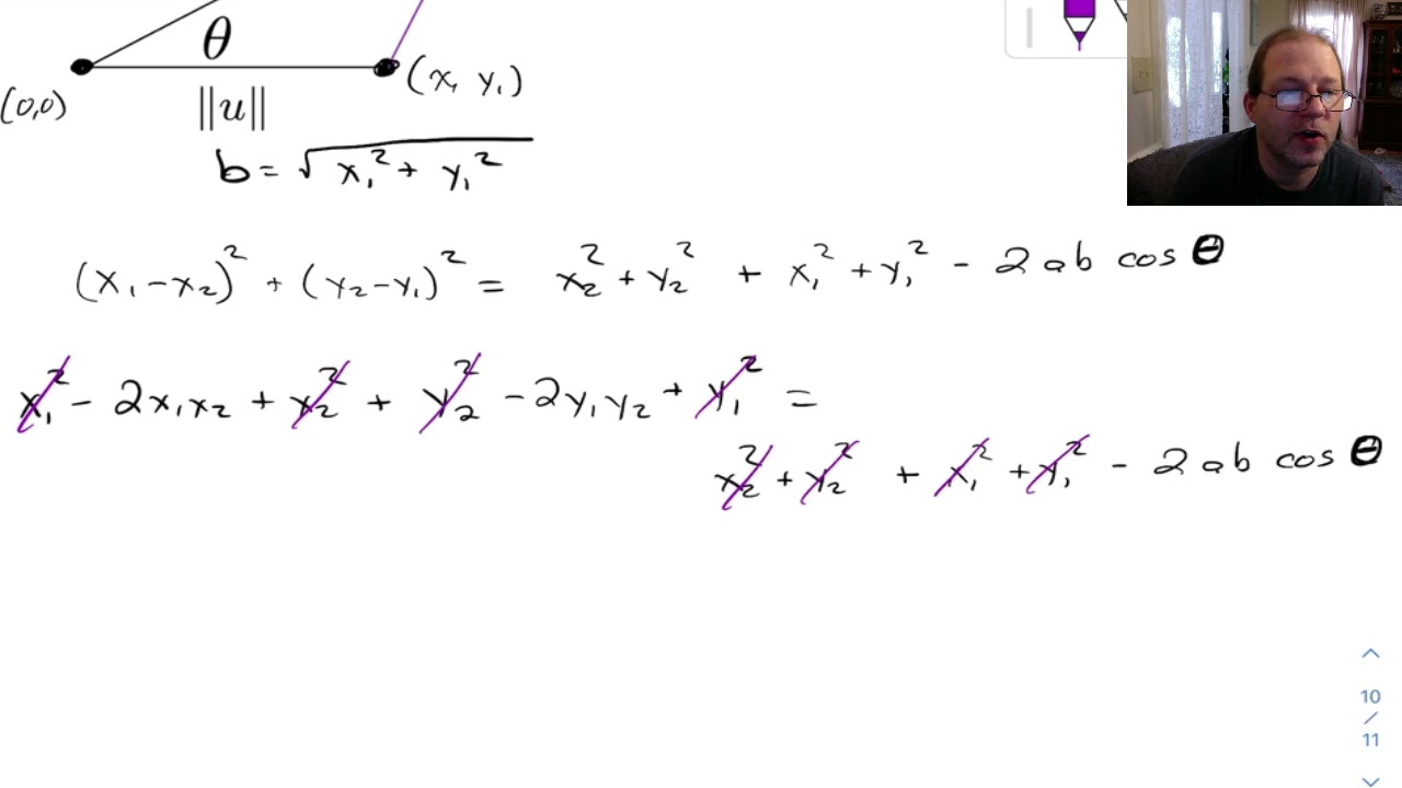 a5 1 8 Derivation of Cosine Formula - YouTube