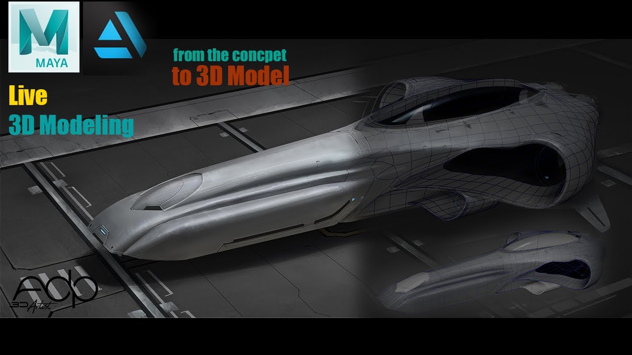 LIVE - 3D Modeling a Spaceship from Concept - YouTube