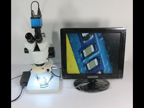 Eakins stereo microscope+14MP HDMI Camera review - استعراض مجهر - YouTube