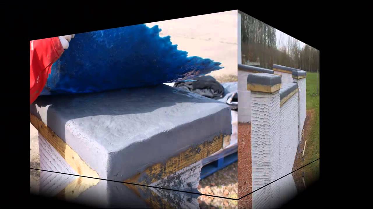 Creating Stone Copings With Wallcrete's Stone Effect Render - YouTube