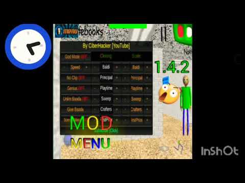 BALDI BASICS 1.4.2 MOD MENU ANDROID - YouTube