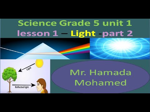 Science Grade 5 unit 1 lesson 1 – Light -part 2 - YouTube