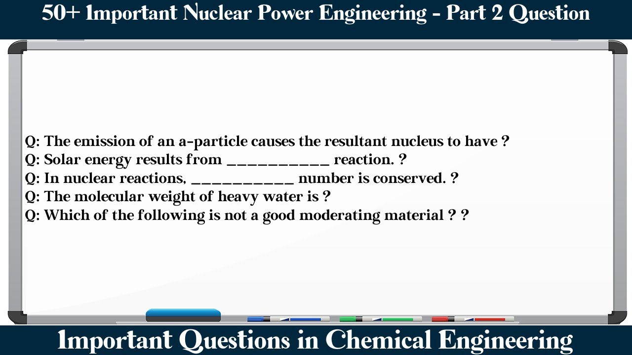 MCQ Questions Nuclear Power Engineering - Part 2 with Answers - YouTube