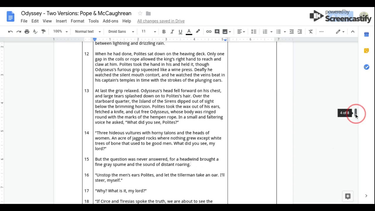 Odysseus - text by Geraldine McCaughrean - the Sirens - Read Aloud ...