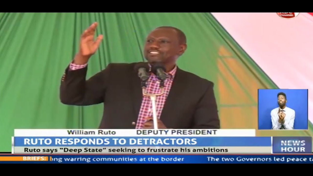 Deputy President William Ruto says he will not give in to threats - YouTube