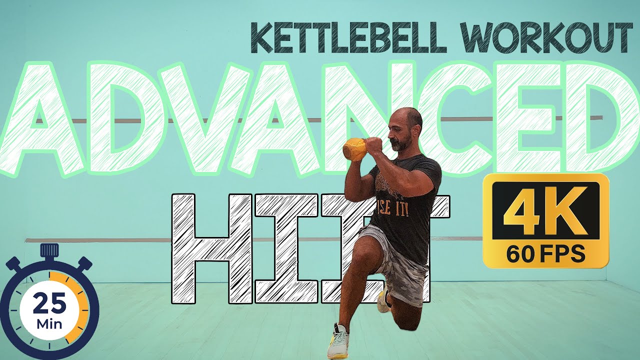 25 Min // KettleBell ADVANCED HIIT Workout // @onaydodanli - YouTube
