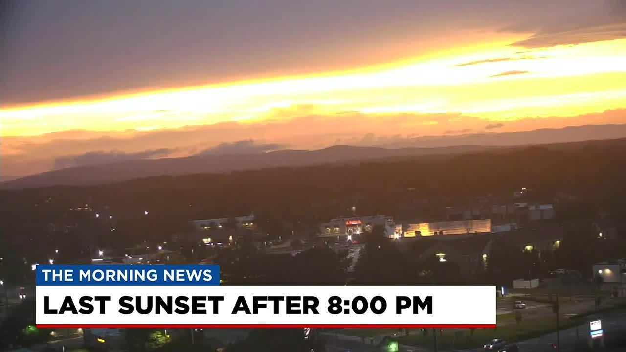 Sun to set after 8 PM in our area for last time until next spring - YouTube
