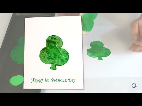 St Patrick's Day craft: DIY shamrock card - YouTube