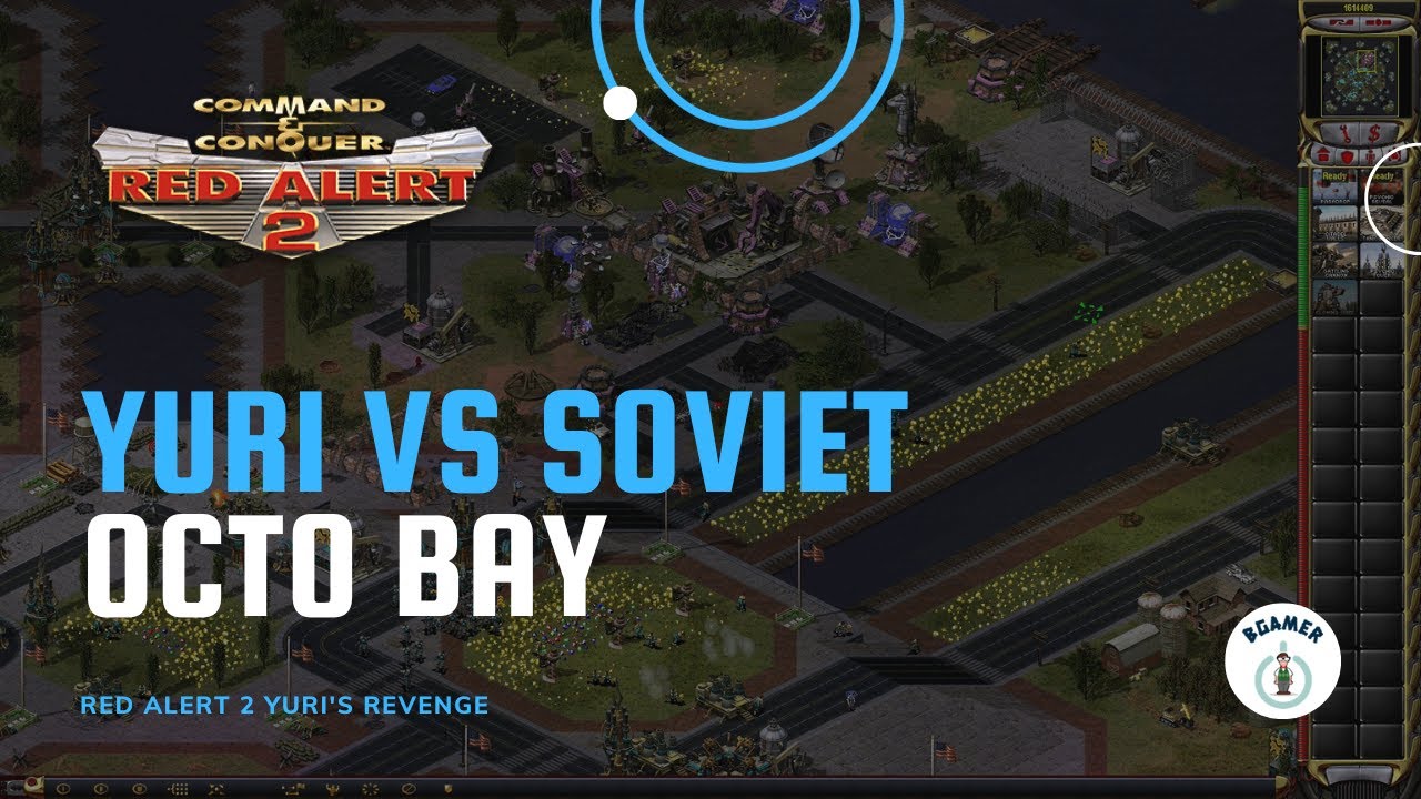 Red Alert 2 Yuri's Revenge - Yuri VS Soviet - Map Octo Bay - YouTube
