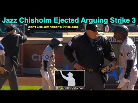 E4 - Jazz Chisholm Ejected After Latest Non-Ball 4 Bat Flip as Umpire ...