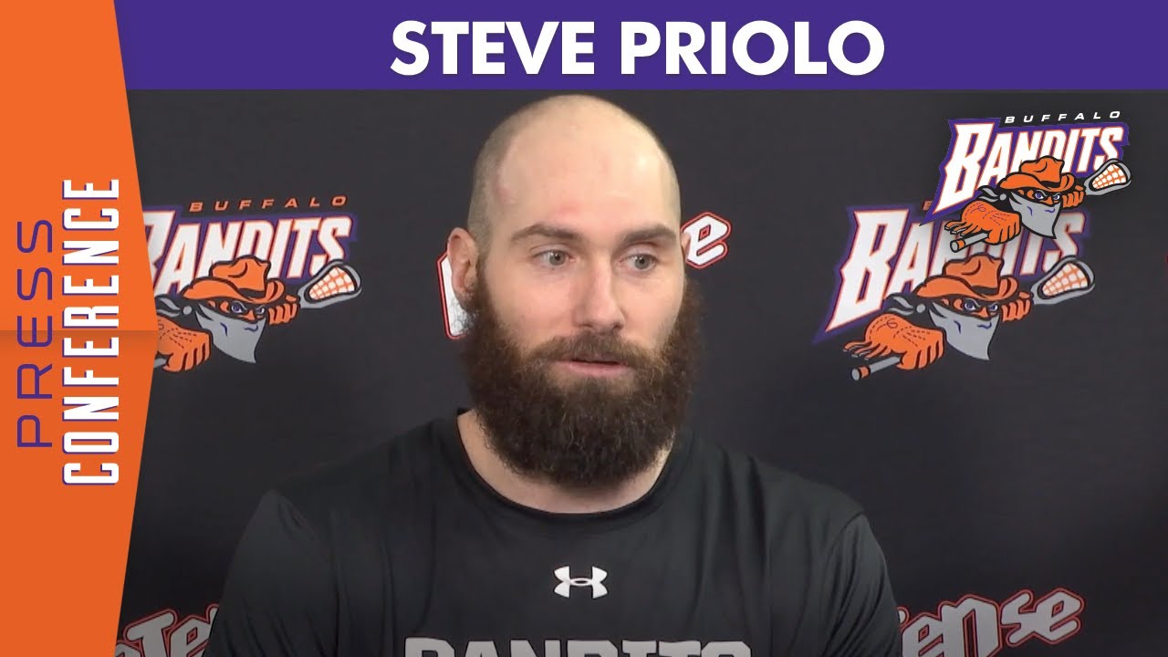 Buffalo Bandits' Captain Steve Priolo post season opener victory - YouTube