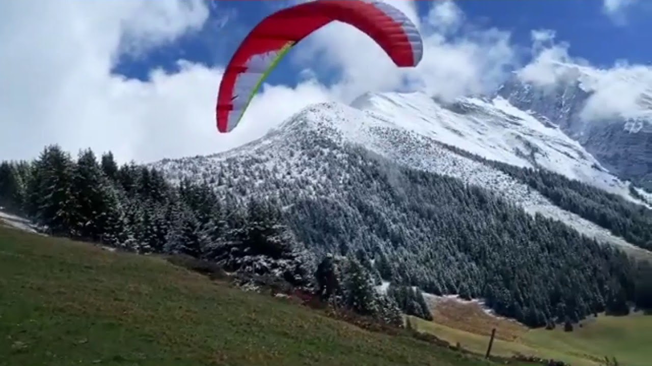 4k,paragliding Adventure with relaxing guitar voice. - YouTube