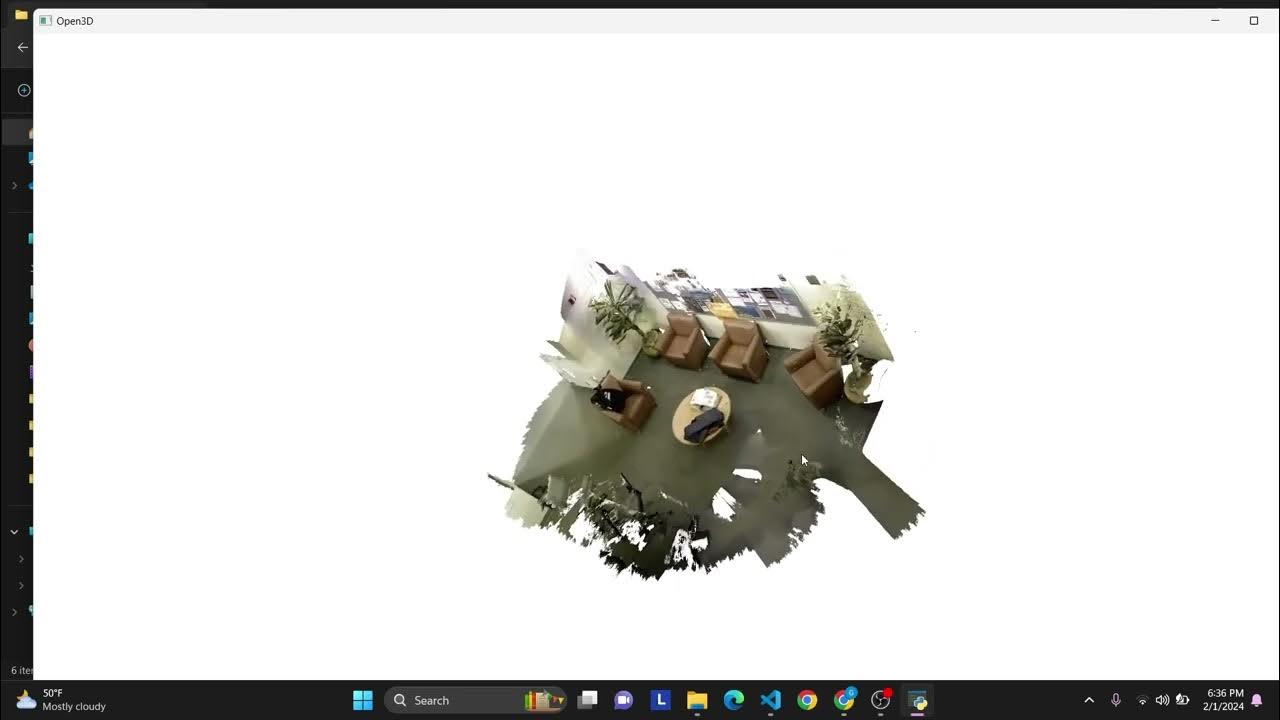 3D reconstruction from RGB-D using Open3D library - YouTube