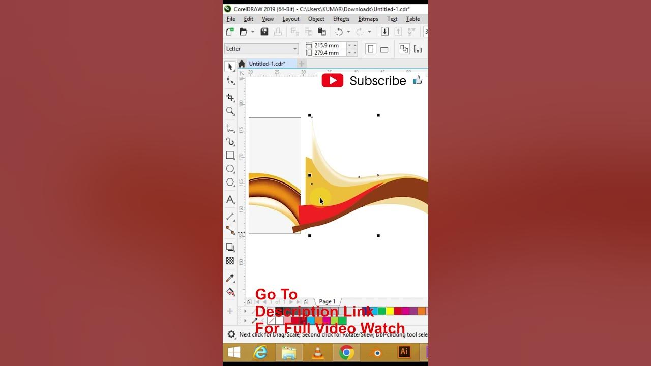 Curve Vector Background Design in Coreldraw #coreldraw - YouTube