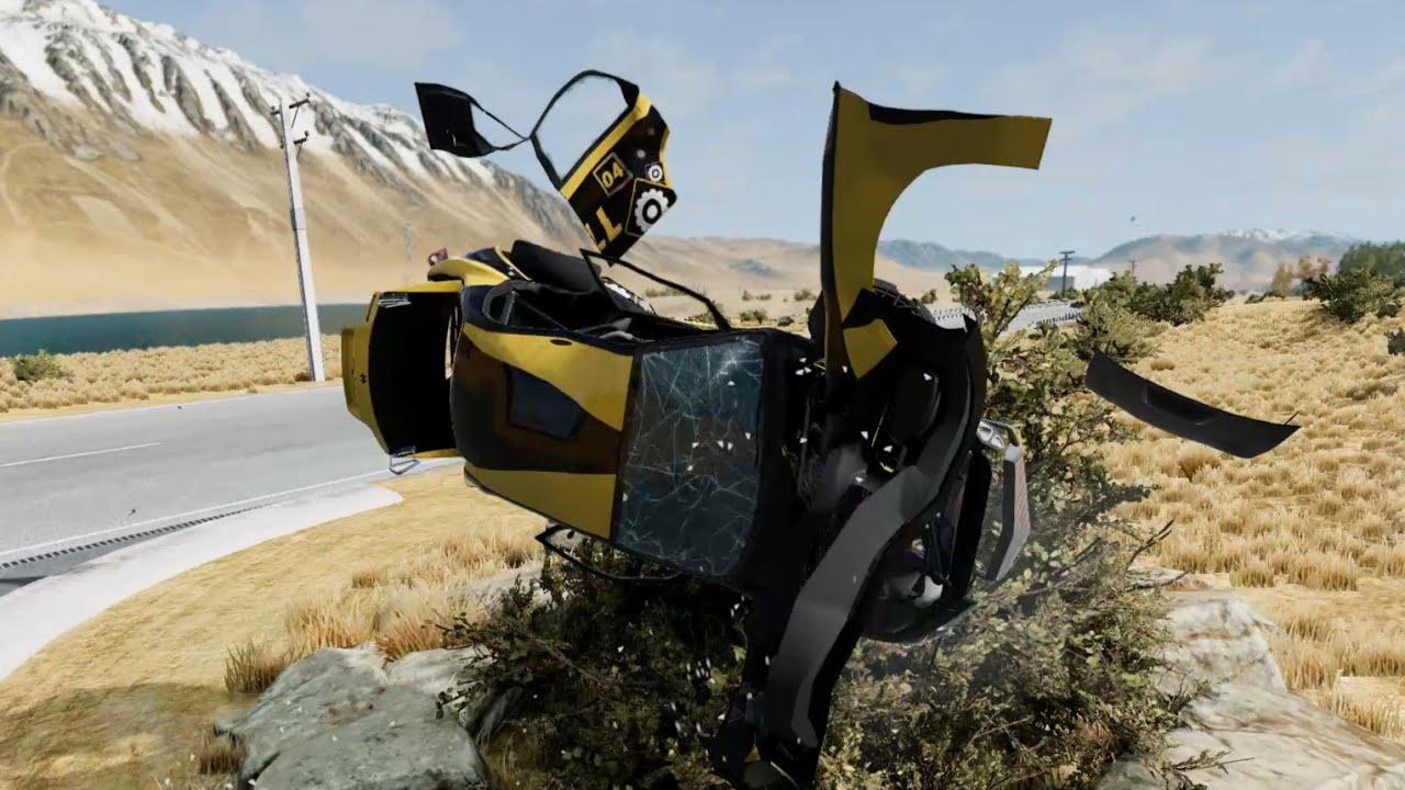 Realistic Accidents and Crashes in BeamNG Drive (clip 13) - YouTube