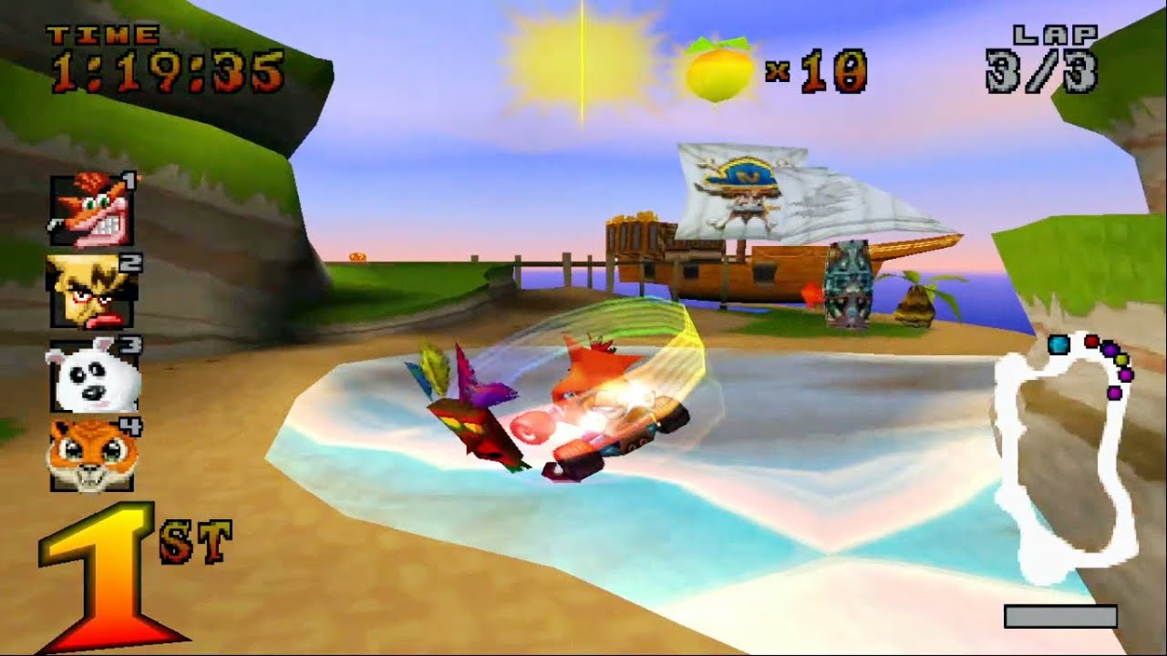 Crash Team Racing : Crash cove race track (HARD MODE) [1080p] - YouTube