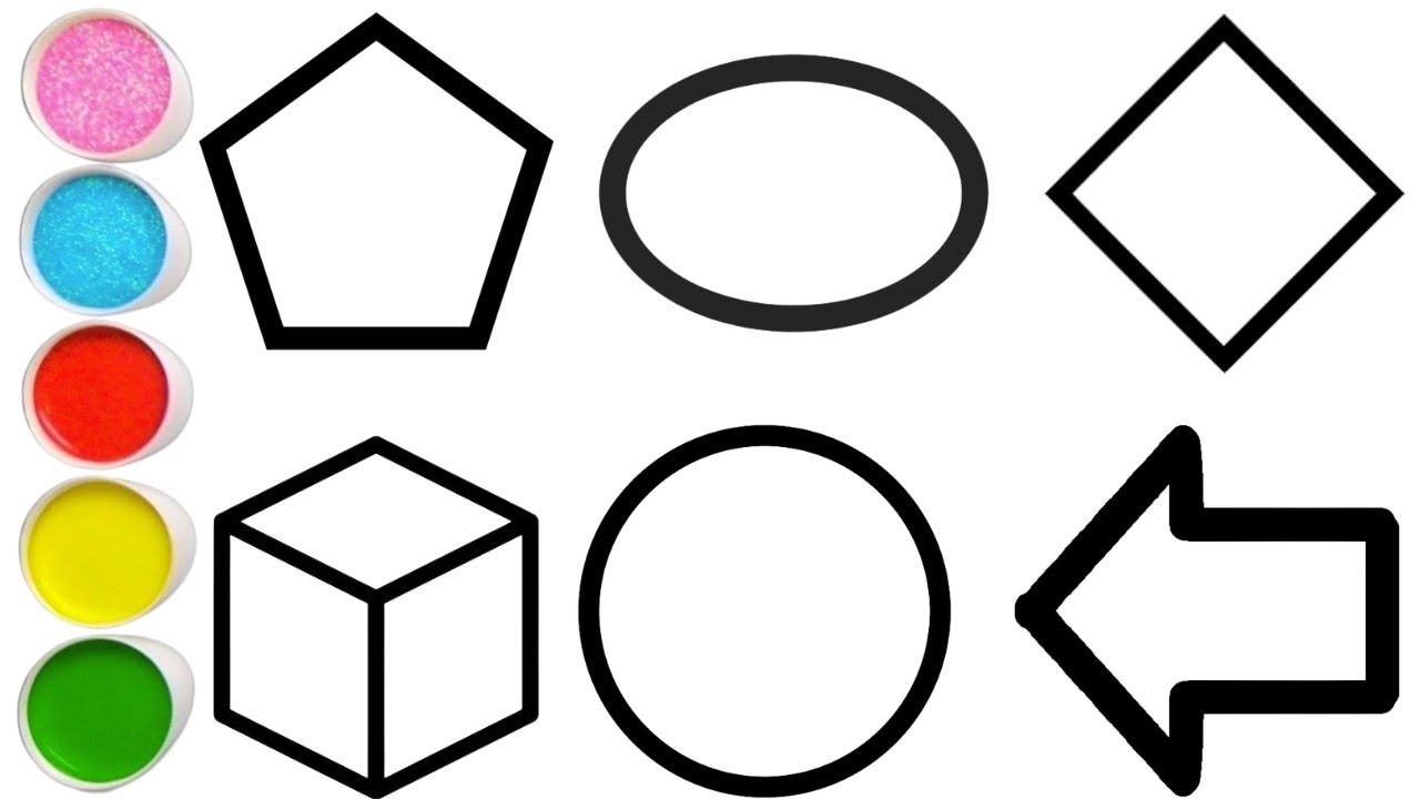 Learn 2d shapes drewing and colors| preschool learning video, education ...