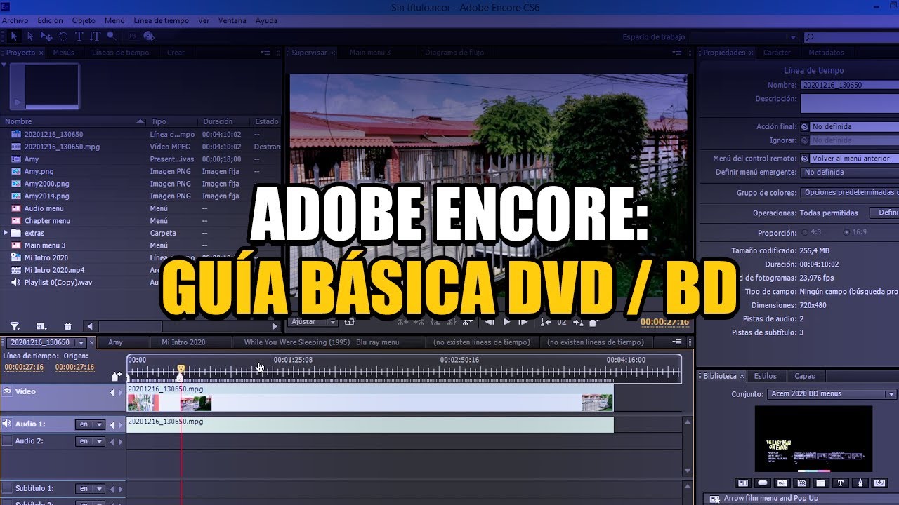Guía básica Adobe Encore (A petición) - YouTube